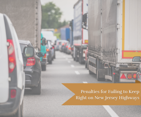 Penalties for Failing to Keep Right on New Jersey Highways